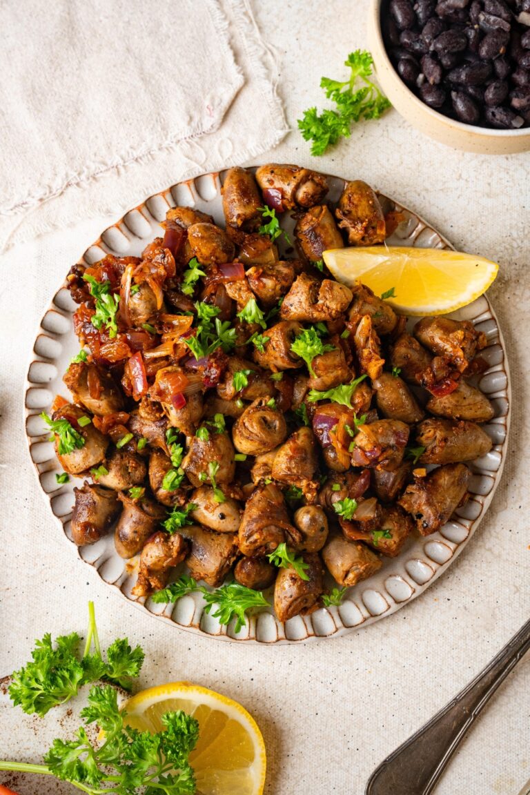 Quick and Easy Pan Fried Chicken Hearts Recipe