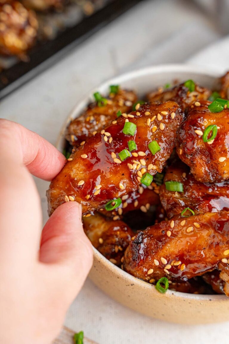 Honey Garlic Chicken Wings Recipe (Oven Baked & Extra Crispy)