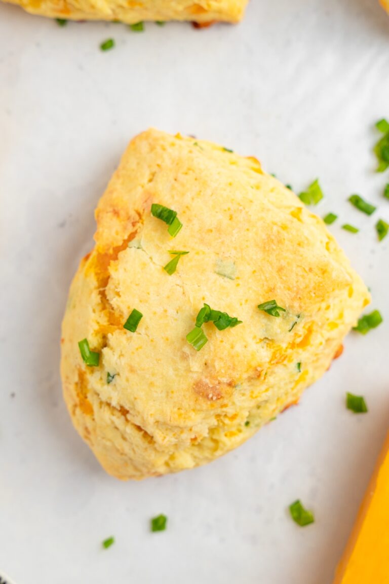 Cheddar and Chive Savory Scones From My Grandma's Cookbook