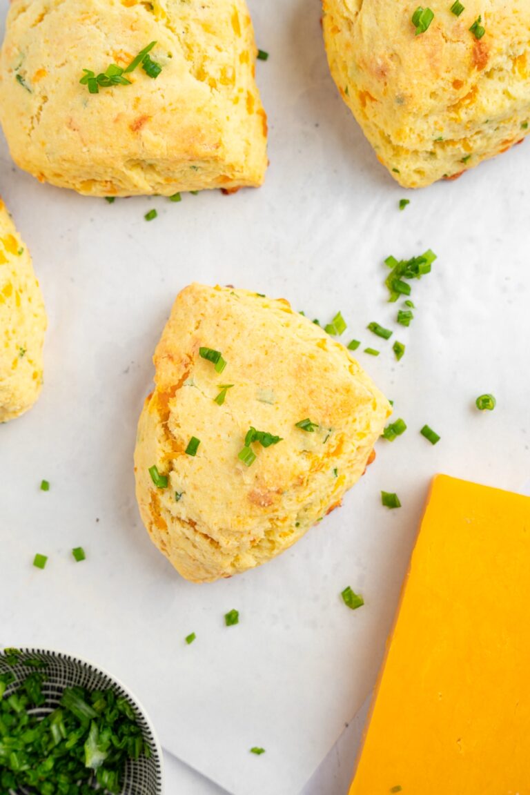 Cheddar and Chive Savory Scones From My Grandma's Cookbook