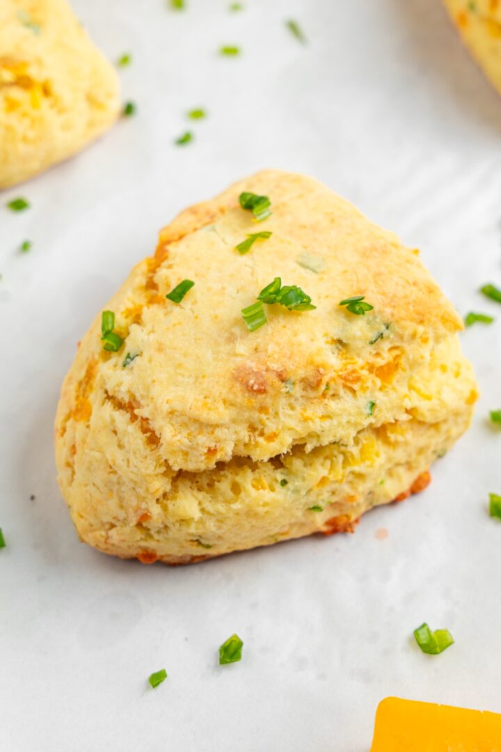 Cheddar and Chive Savory Scones From My Grandma's Cookbook