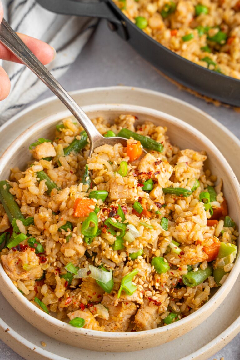 Easy Rotisserie Chicken Fried Rice Recipe